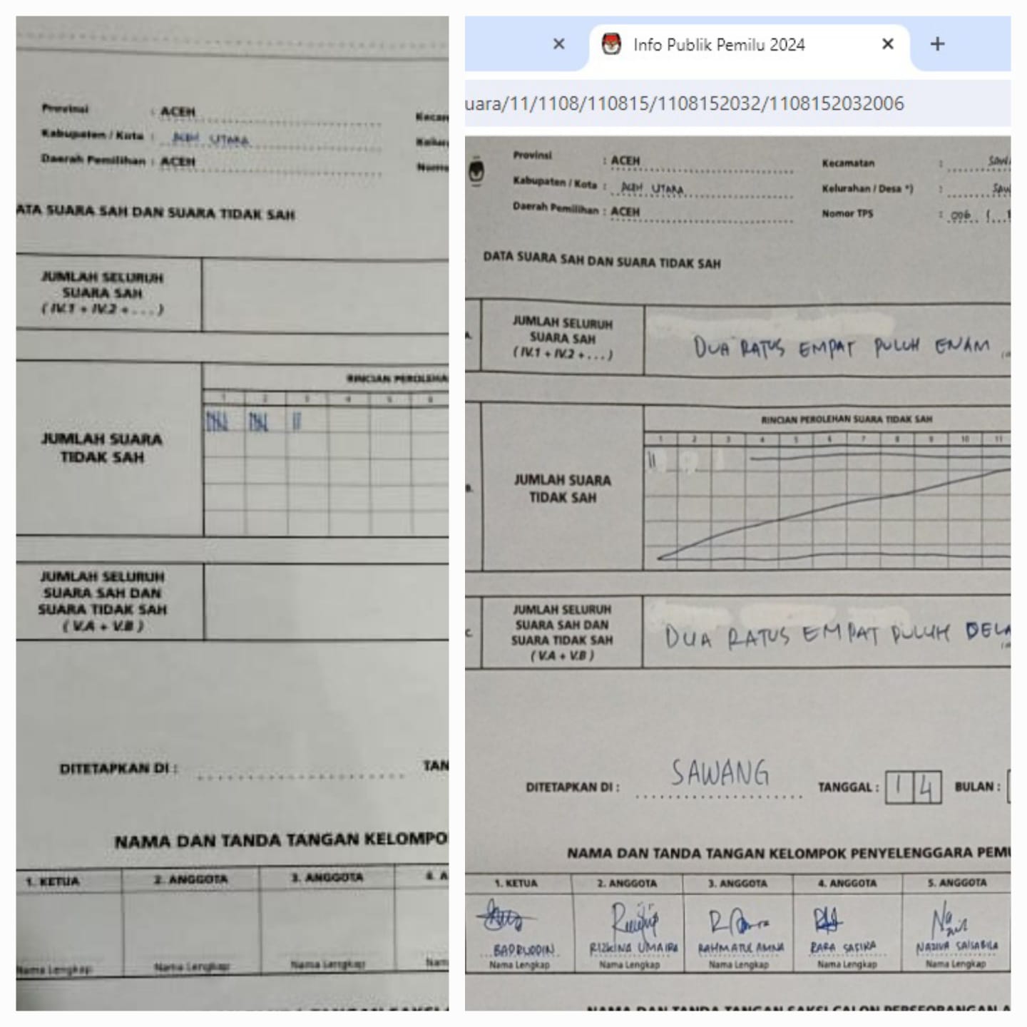 Beredar, CI DPD RI di TPS 006 Sawang Aceh Utara Terstipo - Pemilu 2024 ...